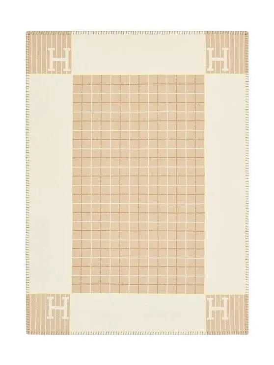 Hermès Blanket Avalon Cabriole - Biscuit