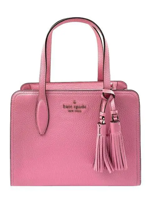 Kate Spade New York Rowe Leather Top Zip Satchel Small - Bright Carnation Pink