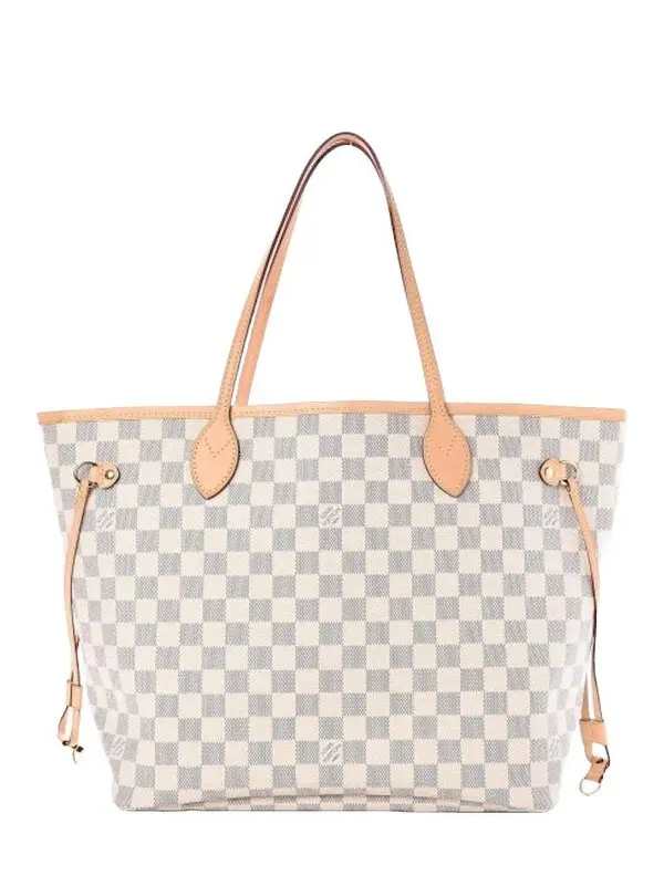 LOUIS VUITTON Neo Neverfull Damier Azur Mm - Rose Ballerine