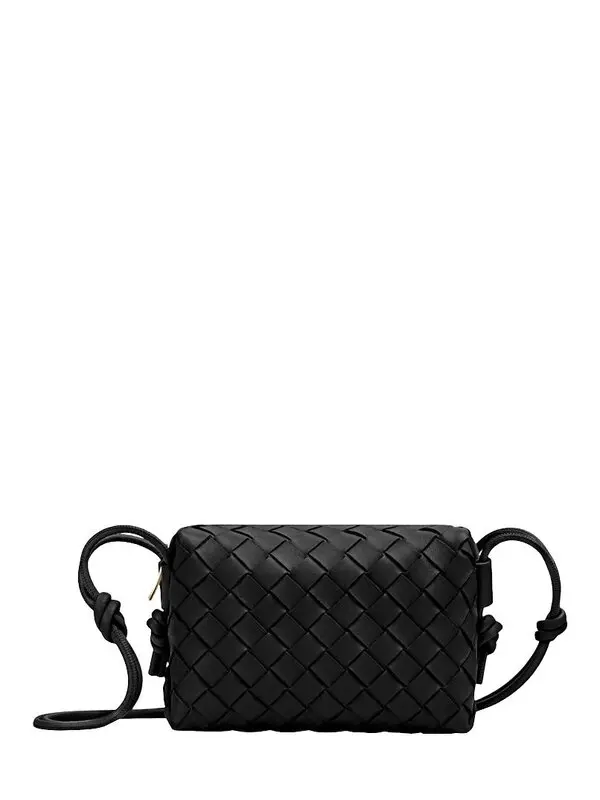 Bottega Veneta Loop Intrecciato Camera Bag Mini - Black