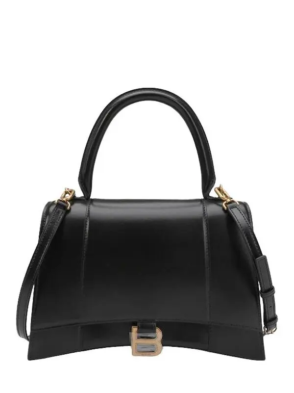 Balenciaga Hourglass Top Handle Bag - Black
