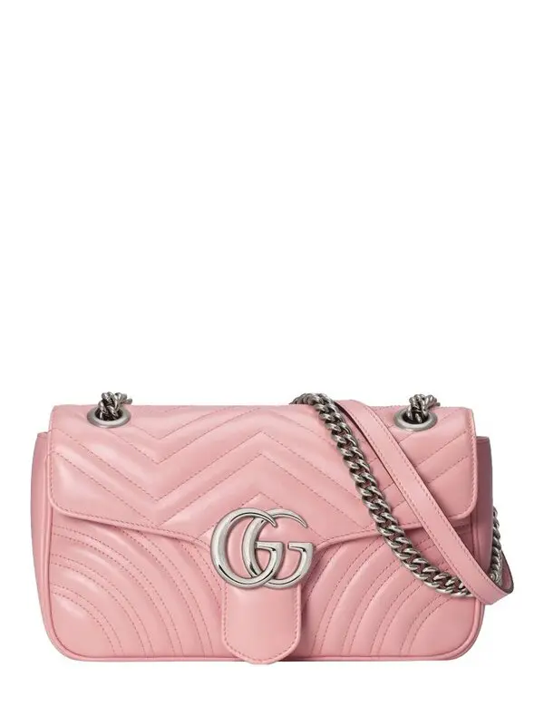 Gucci Marmont Gg Small Shoulder Bag - Pastel Pink