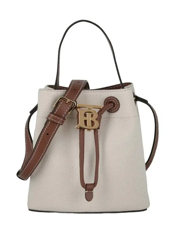 Burberry Tb Cotton Bucket Bag - Brown