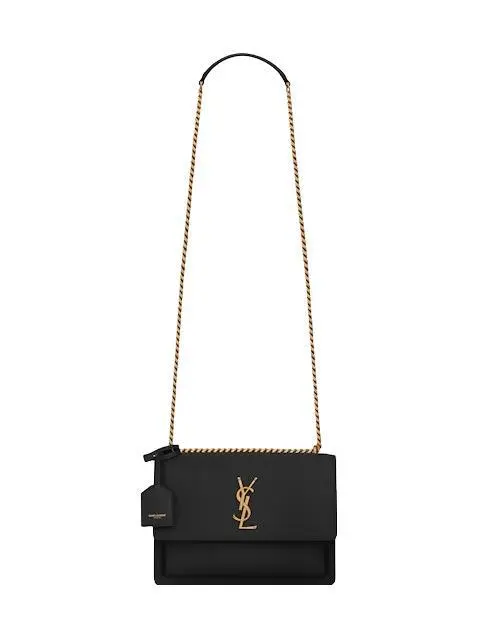 Saint Laurent Sunset Chain Bag Medium - Noir