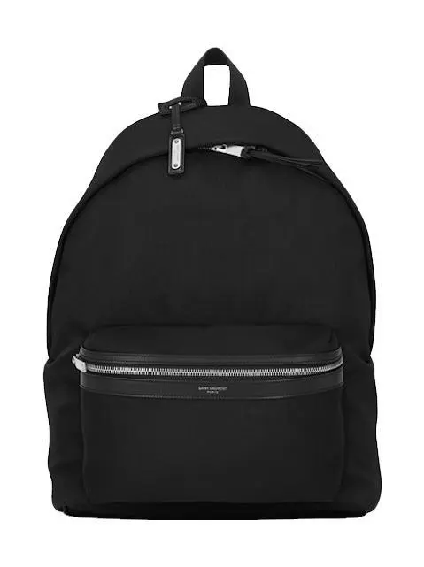 Saint Laurent City Canvas Backpack - Black