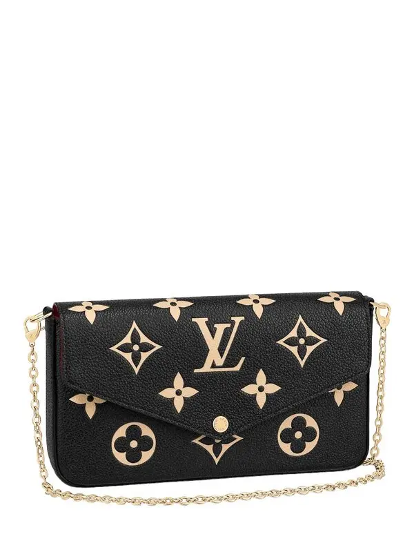 LOUIS VUITTON Félicie Pochette Bicolor Monogram Empriente - Black/beige
