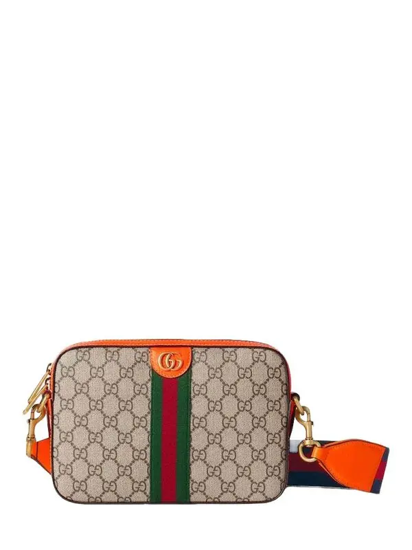 Gucci Ophidia Gg Small Crossbody Bag - Beige/ebony/orange