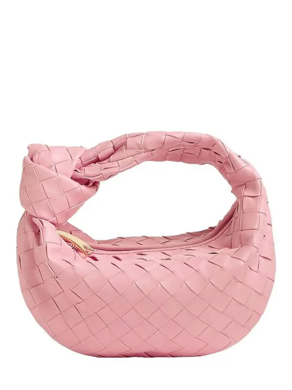 Bottega Veneta Jodie Top Handle Mini Intrecciato - Pink
