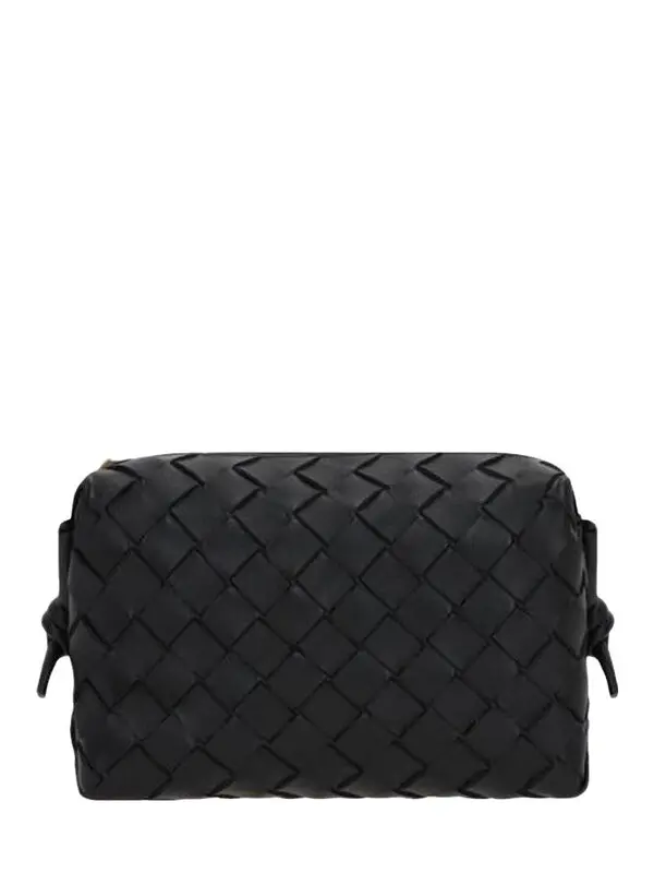 Bottega Veneta Loop Camera Bag Mini Intrecciato - Black
