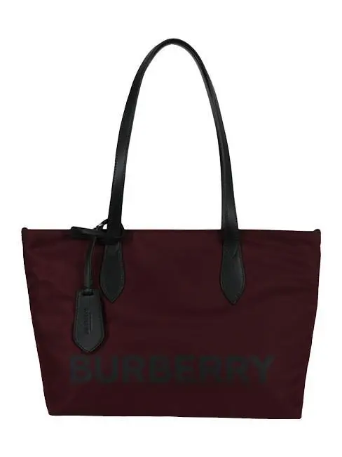Burberry Logo Tote - Burgundy