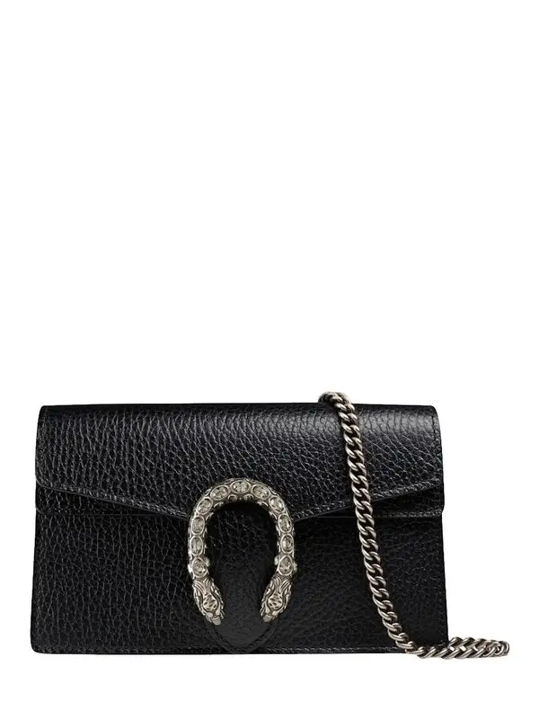 Gucci Dionysus Super Mini Shoulder Bag - Black