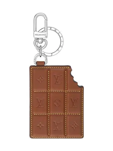 LOUIS VUITTON Chocolate Bar Figurine Key Holder And Bag Charm - Brown