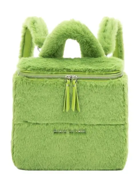 BRANDON BLACKWOOD Portmore Faux Mink Backpack - Green
