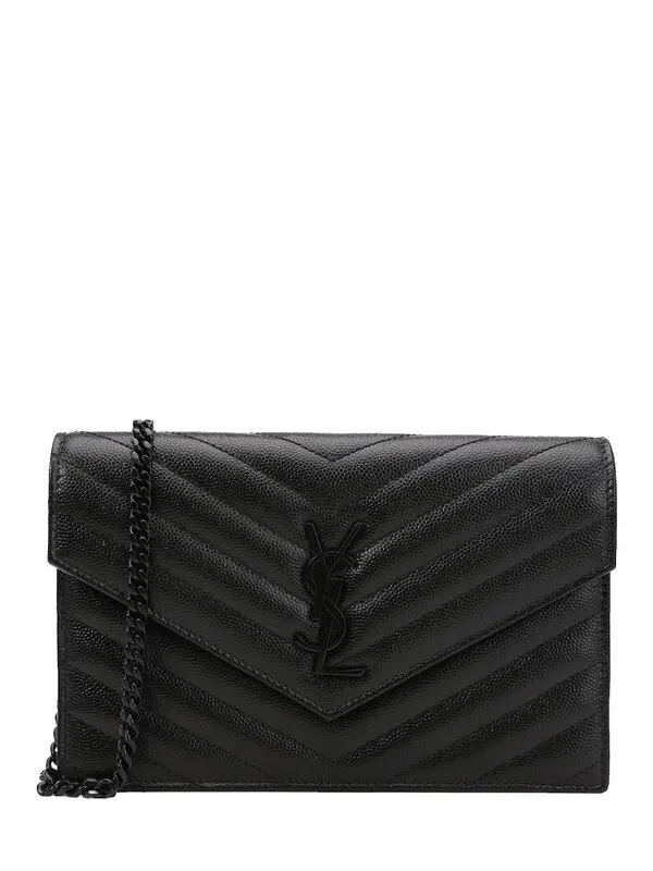 Saint Laurent Chain Wallet Monogram - Black
