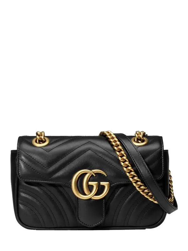 Gucci Gg Marmont Matelasse Mini Flap Bag - Black