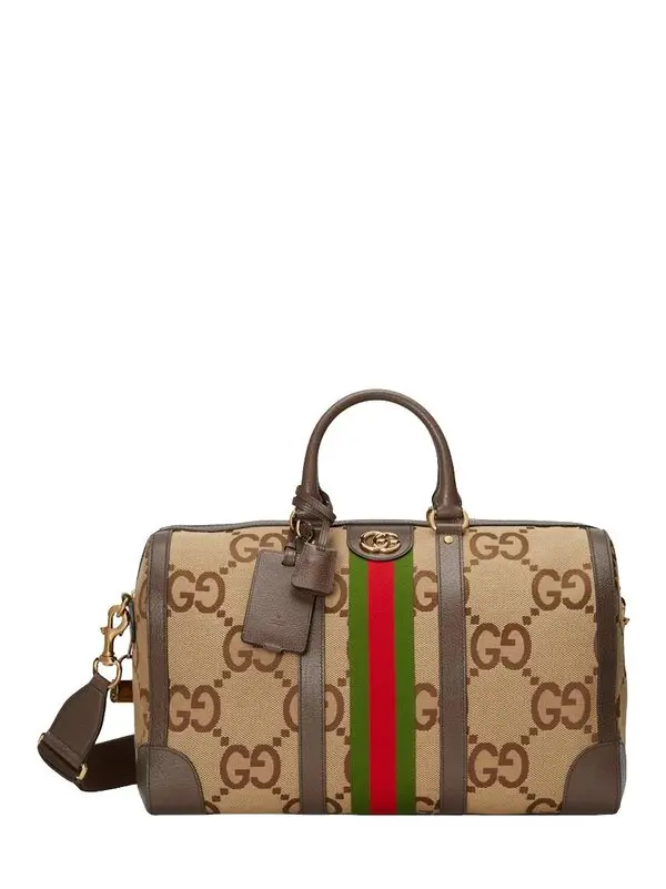 Gucci Jumbo Gg Duffle Bag - Camel/ebony