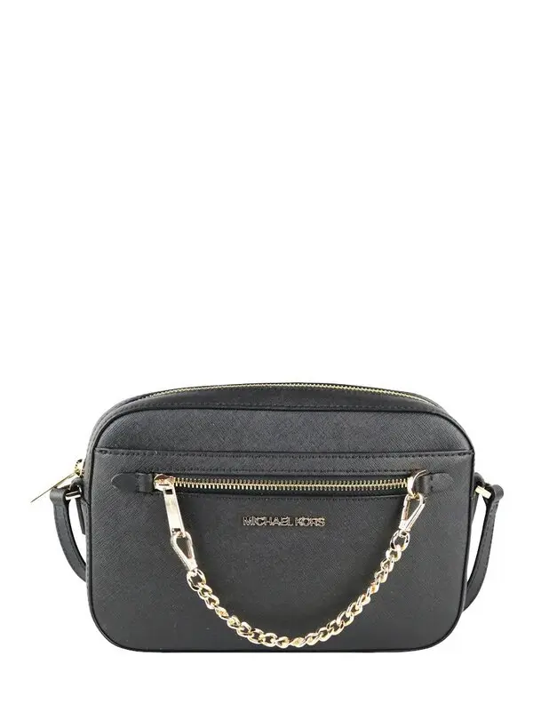 Michael Kors Jet Set East West Zip Chain Crossbody Large - Black