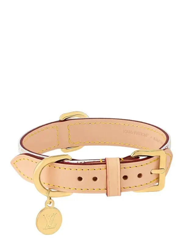 LOUIS VUITTON X Takashi Murakami Monogram Dog Collar Pm - White Multicolored