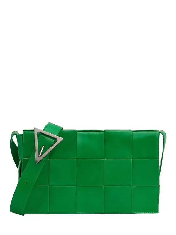 Bottega Veneta Cassette Intreccio Crossbody Bag - Parakeet