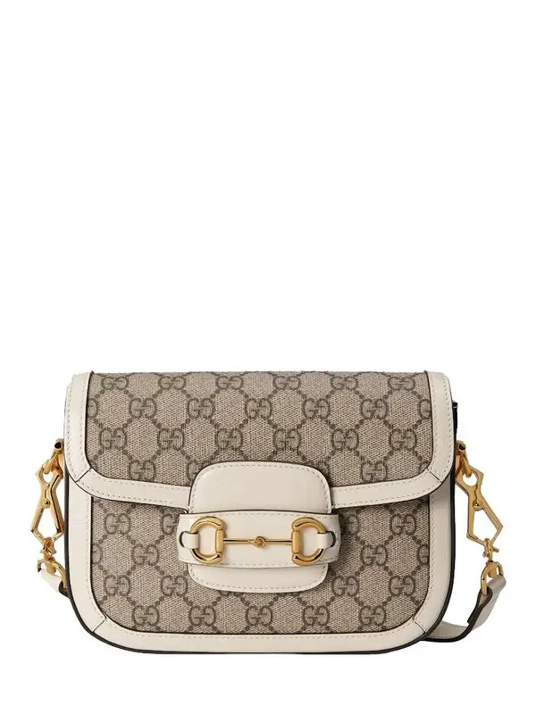 Gucci Horsebit 1955 Mini Bag - Beige/white