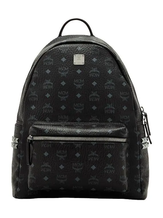 Mcm Stark Backpack Visetos Side Studs Medium - Black