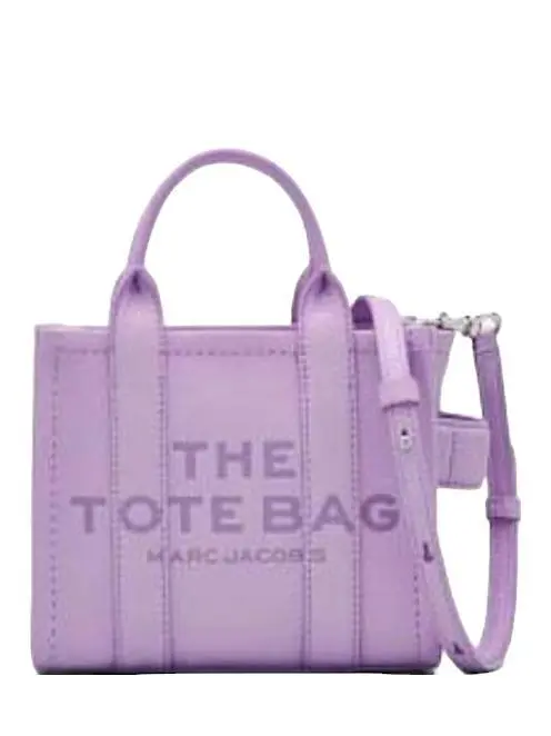 Marc Jacobs The Leather Mini Tote Bag - Purple