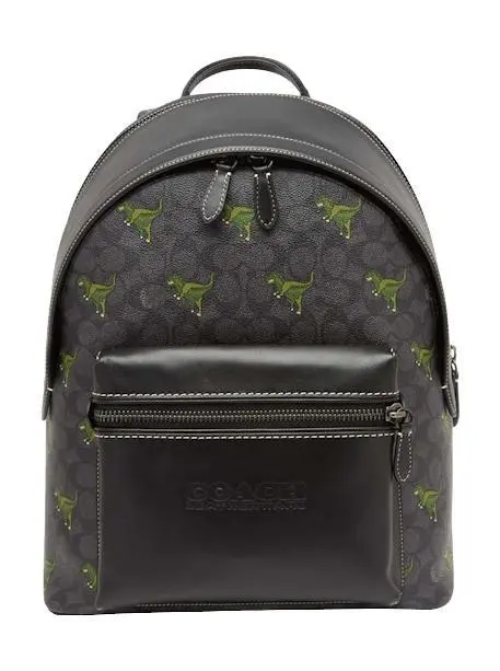 Coach Signature Rexy Charter Backpack - Charcoal