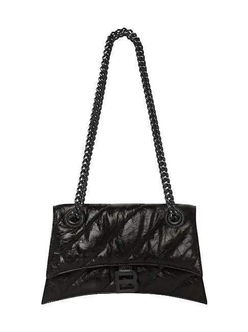 Balenciaga Crush Small Chain Bag - Black