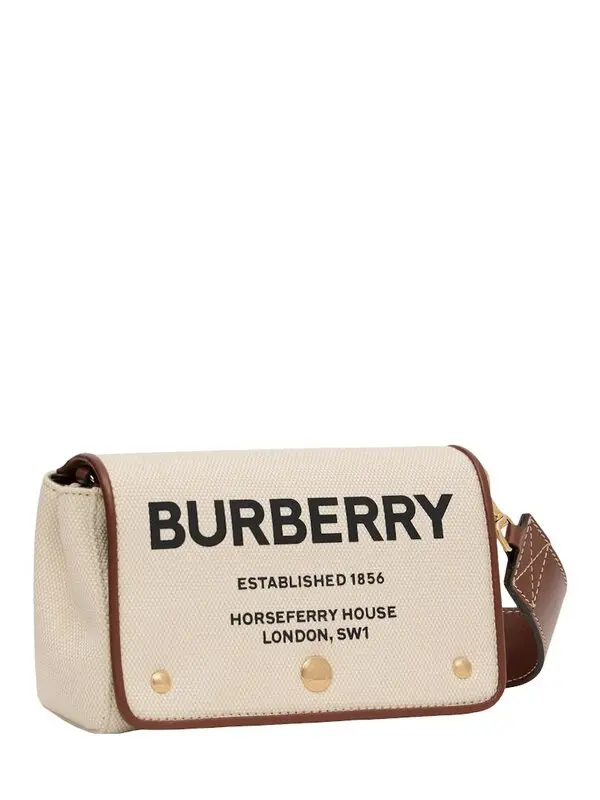 Burberry Horseferry Print Cotton Canvas Crossbody Bag - Natural/tan