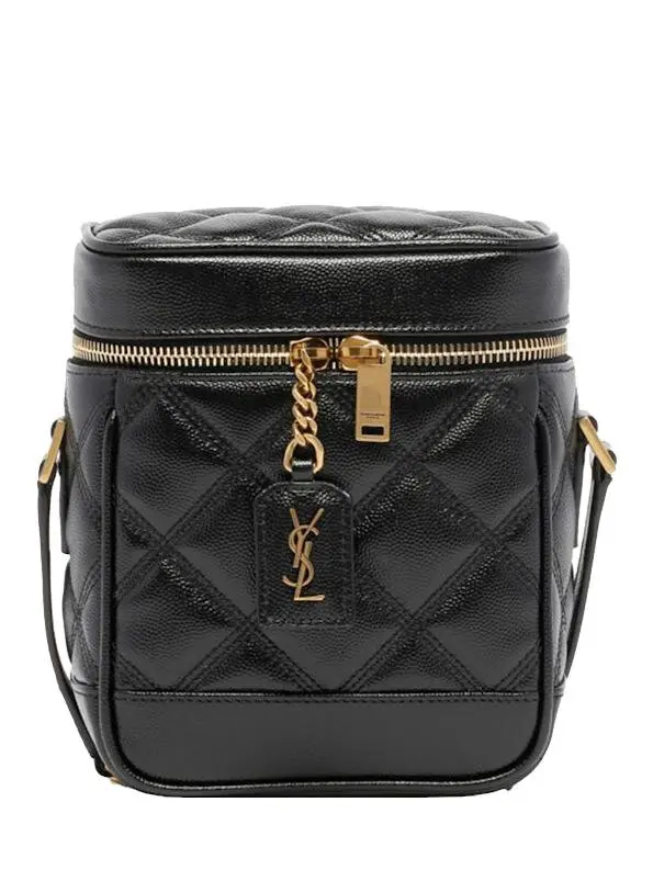Saint Laurent Quilted Vanity Bag - Black
