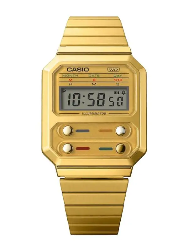 Casio A100 Digital Watch - Stainless Steel