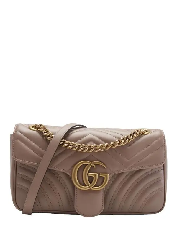 Gucci Gg Marmont Small Matelassé Bag - Dusty Pink