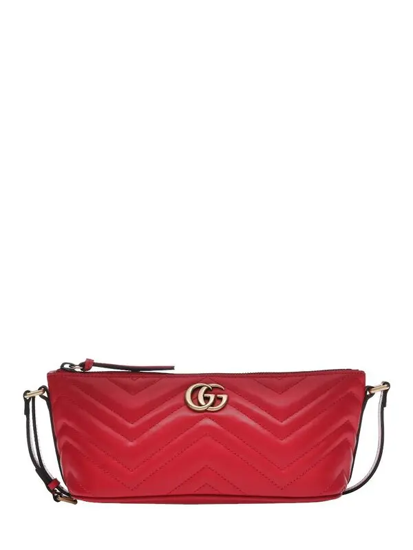 Gucci Marmont Gg Small Shoulder Bag - Red