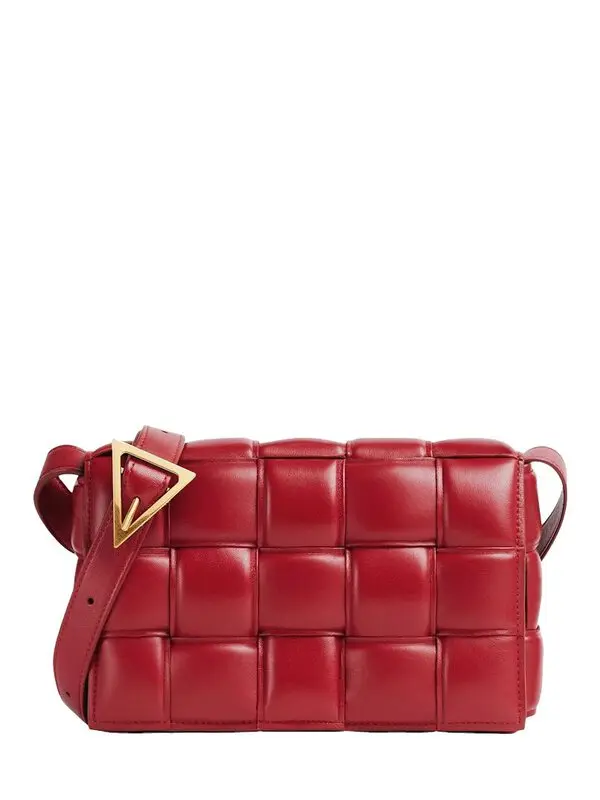 Bottega Veneta Padded Intreccio Cassette Crossbody Bag - Apple Candy