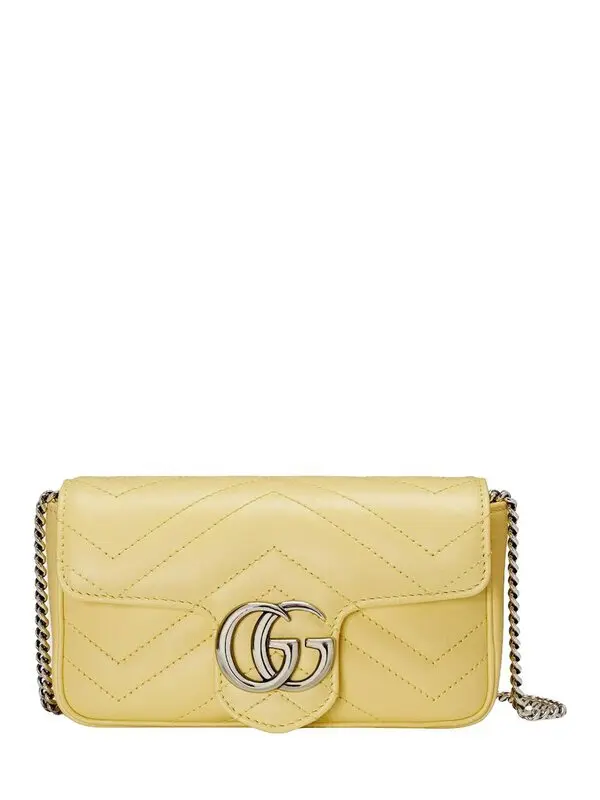 Gucci Gg Marmont Matelassé Super Mini Bag - Pastel Yellow