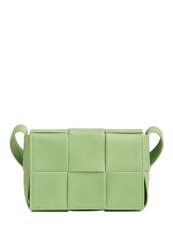 Bottega Veneta Candy Cassette Crossbody Bag Mini Intreccio - Pistachio