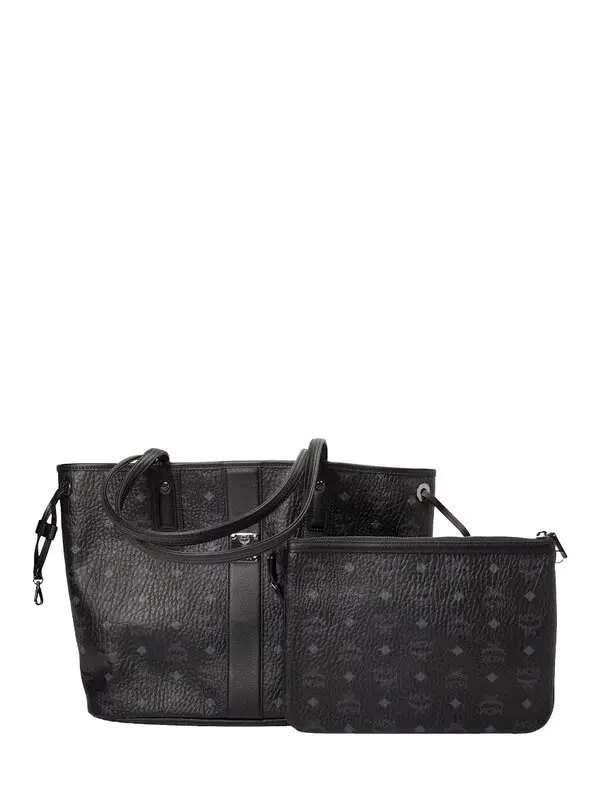 Mcm Reversible Liz Shopper Visetos Medium - Black