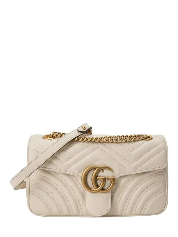 Gucci Gg Marmont Small Matelassé Bag - White