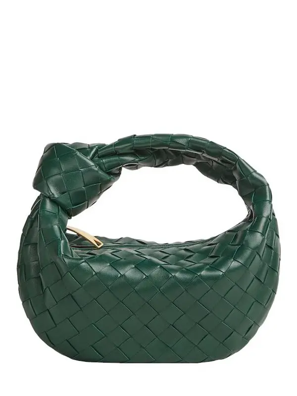 Bottega Veneta Jodie Top Handle Bag Mini Intreccio - Green