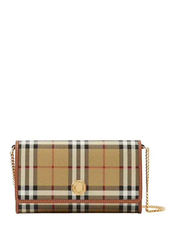 Burberry Chain Check Strap Wallet - Archive Beige