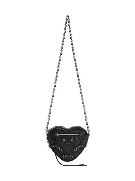 Balenciaga Le Cagole Heart Mini Bag - Black