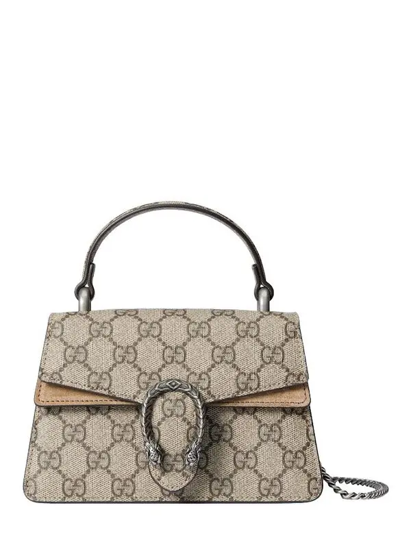 Gucci Dionysus Mini Top Handle Bag - Beige/ebony