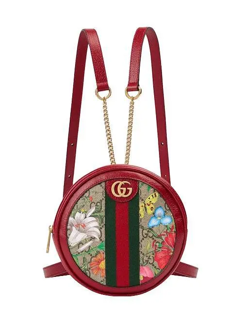 Gucci Ophidia Gg Flora Mini Backpack - Red