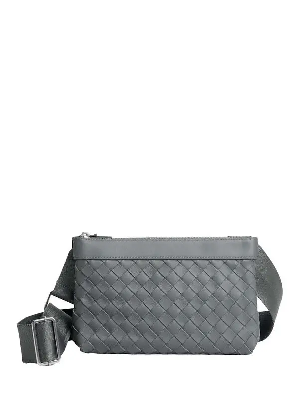 Bottega Veneta Intrecciato Duo Crossbody - Thunder