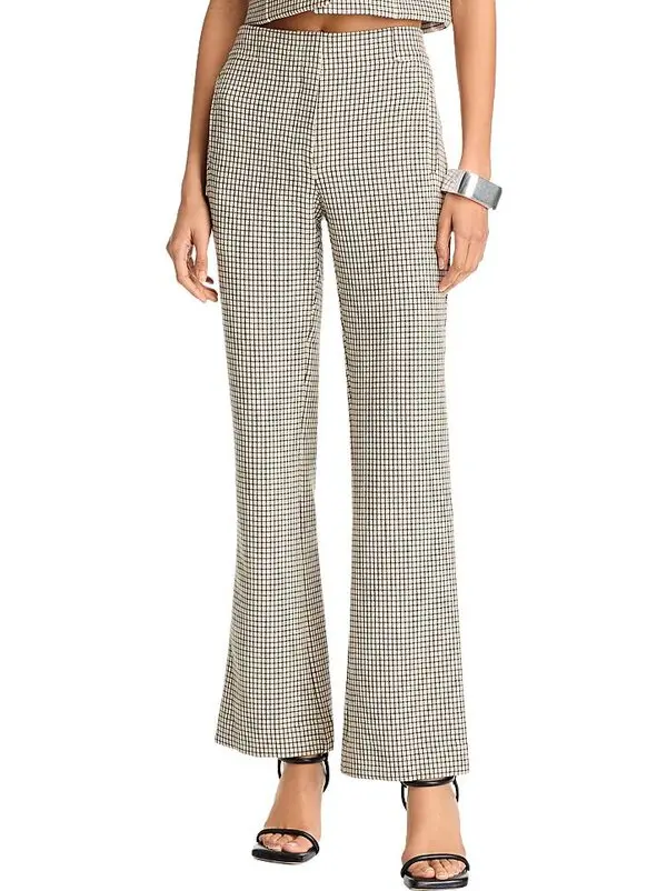 Derek Lam 10 Crosby Gille Printed Pants - Biscuit Multi