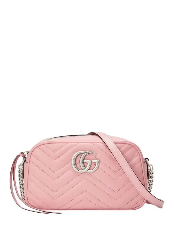 Gucci Marmont Zip Around Shoulder Bag Small - Pastel Pink