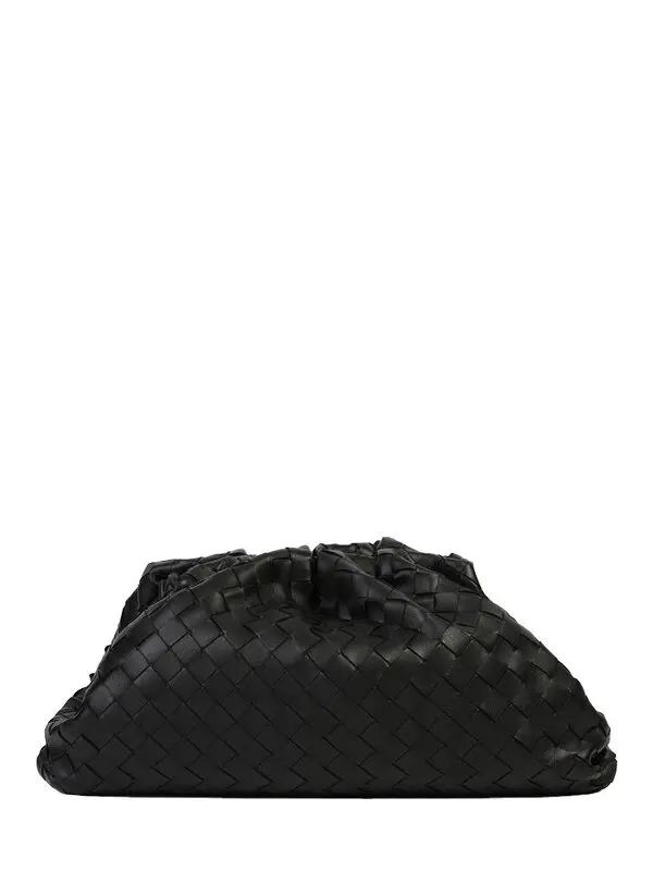 Bottega Veneta Intrecciato Pouch Bag - Black