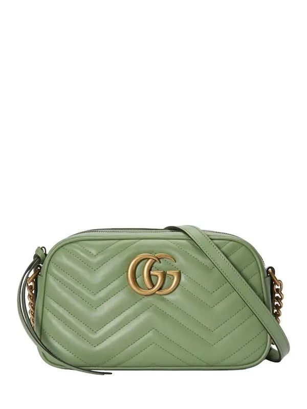 Gucci Gg Marmont Matelasse Shoulder Bag - Sage Green
