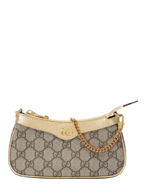 Gucci Ophidia Mini Bag - Beige/ebony/metallic Gold