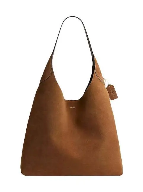 COACH Brooklyn 39 Shoulder Bag - Suede/brass/cedar